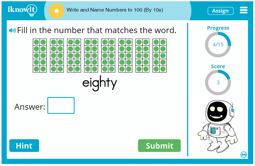 Interactive Math Lesson Write And Name Numbers To 100 By 10s 