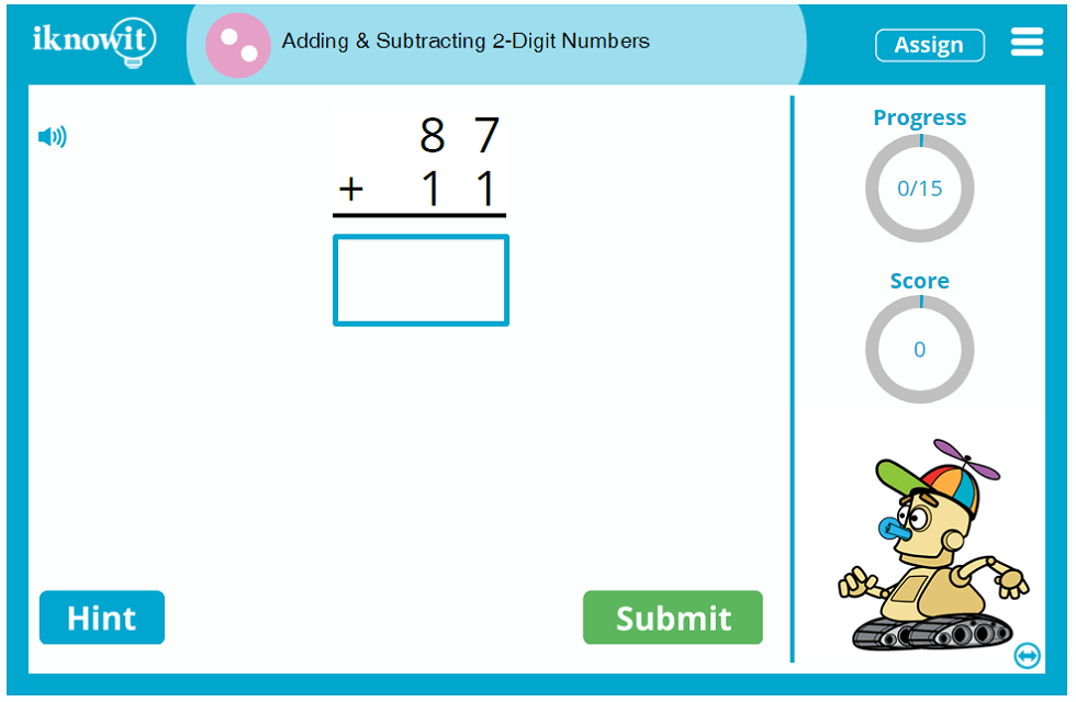 Interactive Math Lesson Adding Subtracting 2 Digit Numbers