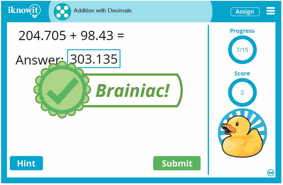 Interactive Math Game Addition With Decimals