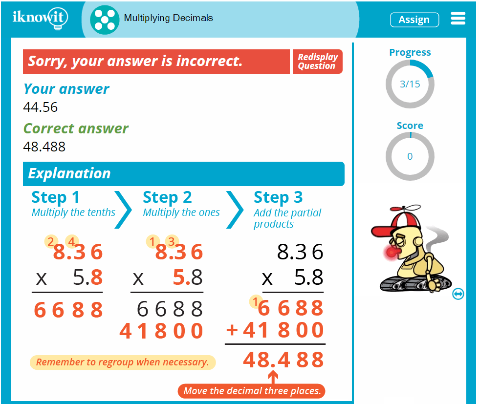 Math Game Multiplying Decimals