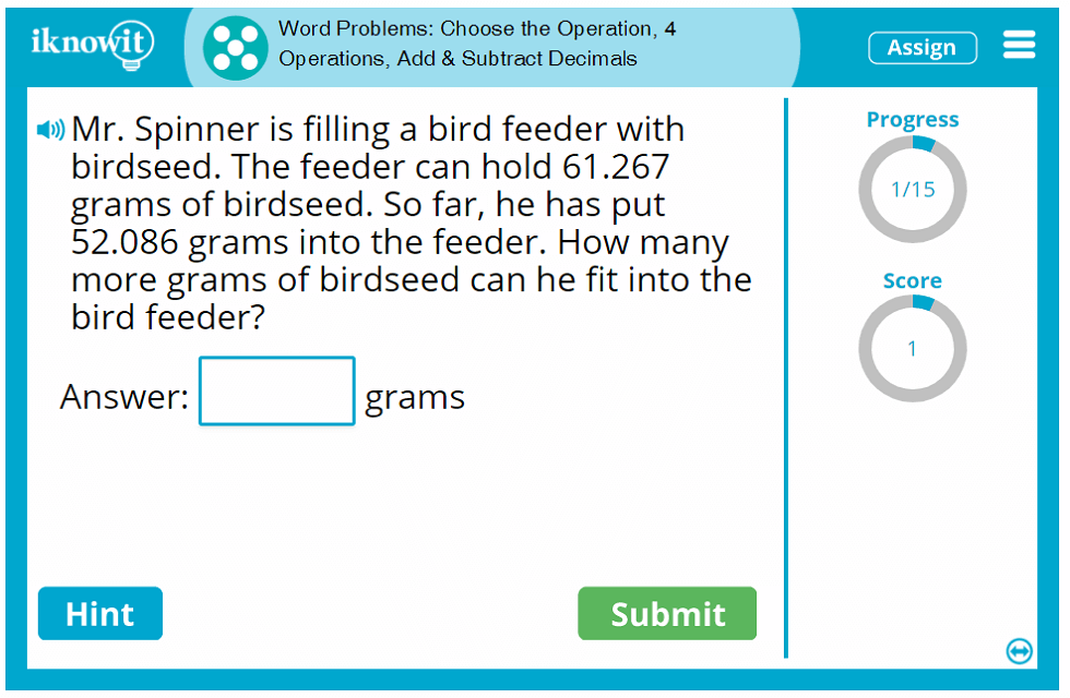Decimal Word Problems Choose The Operation Game 