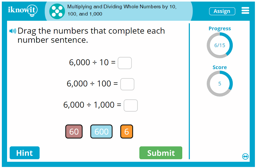 Interactive Math Lesson Multiplying And Dividing Whole Numbers By 10 