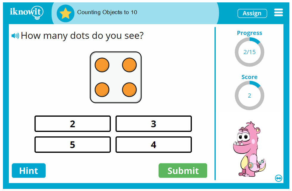 Counting Objects To 10 Math Game 
