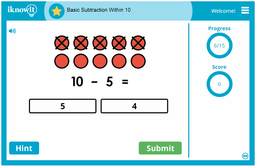 Basic Subtraction Within 10 Math Lesson