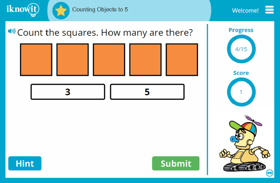 Counting Objects To 5 Interactive Math Lesson