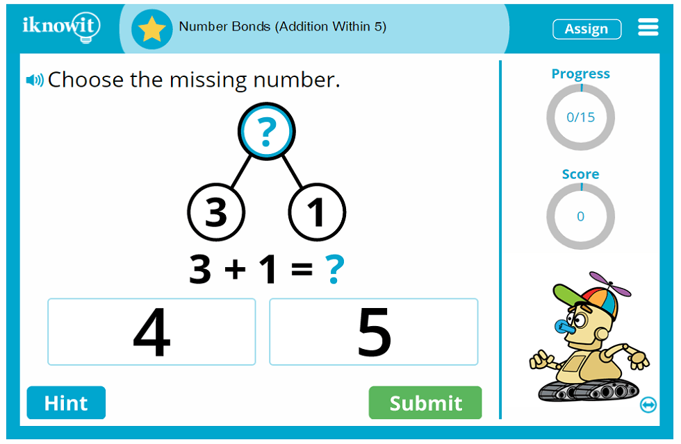 Interactive Math Lesson Number Bonds Addition Within 5 